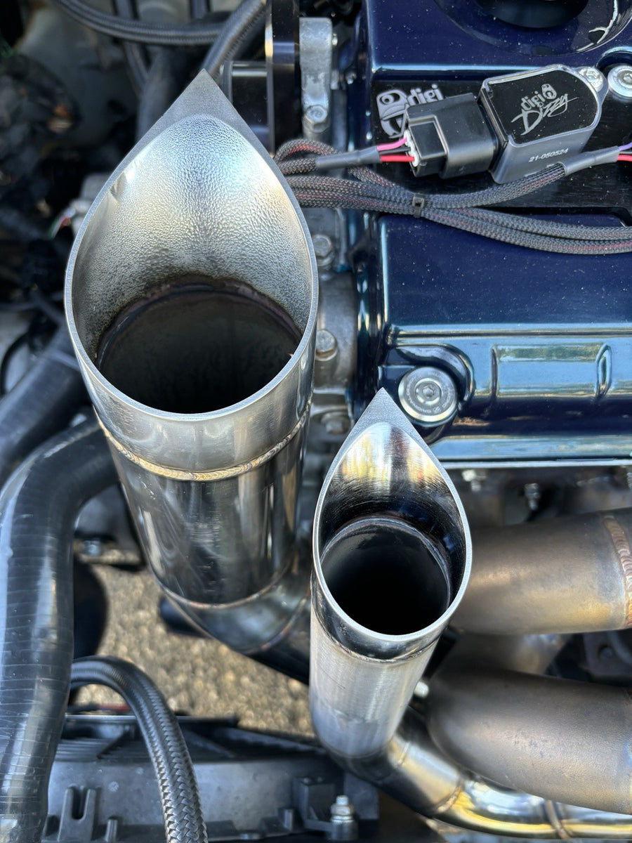 4' Stainless Tear Drop Exhaust Tip Turbo Wastegate Dump Pipe (102mm ...
